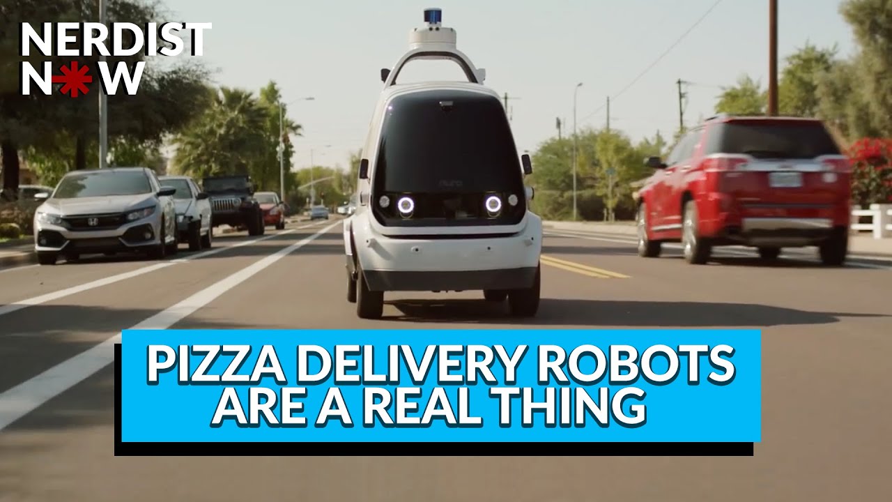 The Autonomous Pizza Delivery Robots Have Arrived! (Nerdist Now) - YouTube