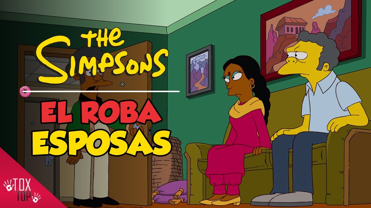 Mou se mete con la esposa de APU | Los Simpson - YouTube