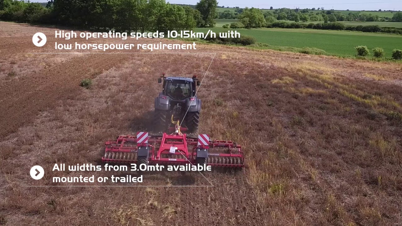 Proforge Inverta® Short-Disc, Speed-Disc Harrow Cultivator - YouTube