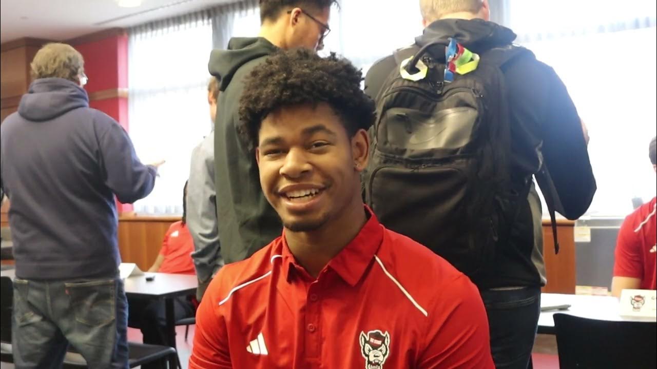 NC State transfer TE Justin Joly meets with the media - YouTube