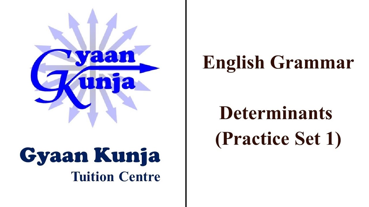 English Grammar: Determinants Practice Set 1 - YouTube