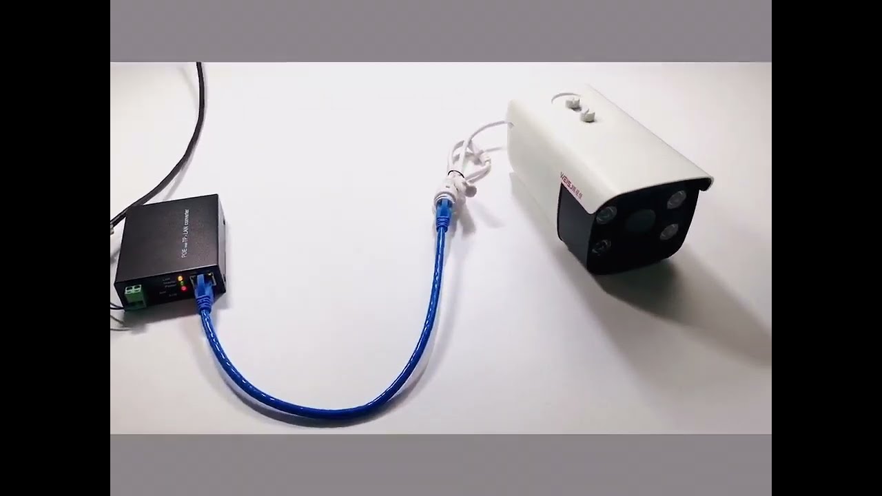 Power over twisted pair 2-wire cable Ethernet repeater with PoE+ 500m ...