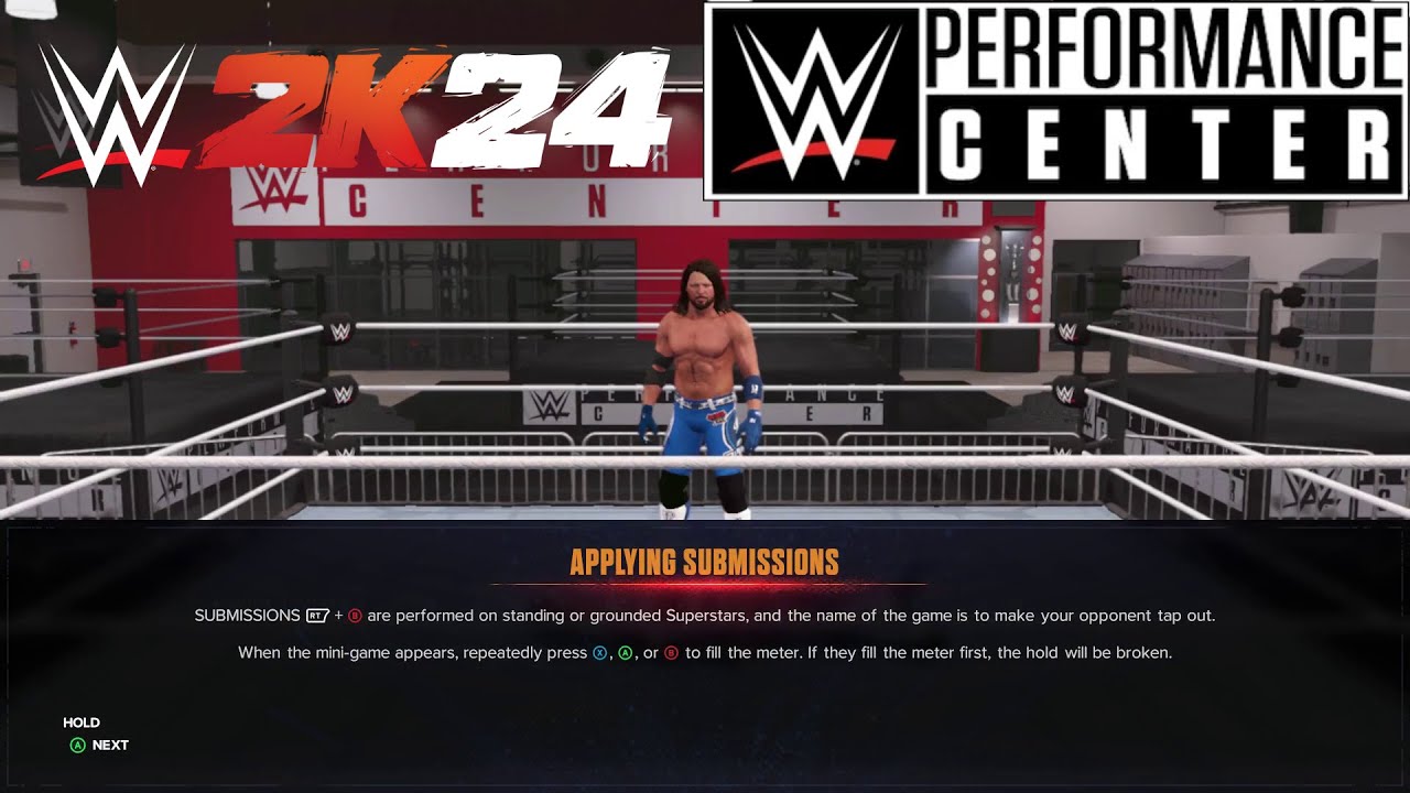 APPLYING SUBMISSIONS / WWE 2K24 Performance Center Walkthrough #14 ...