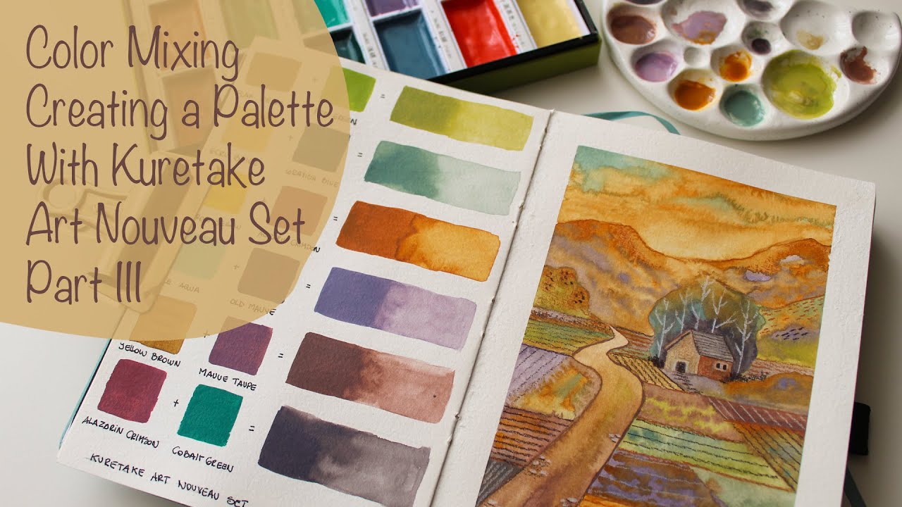 Color Mixing With Kuretake Art Nouveau Set Part III + Landscape ...