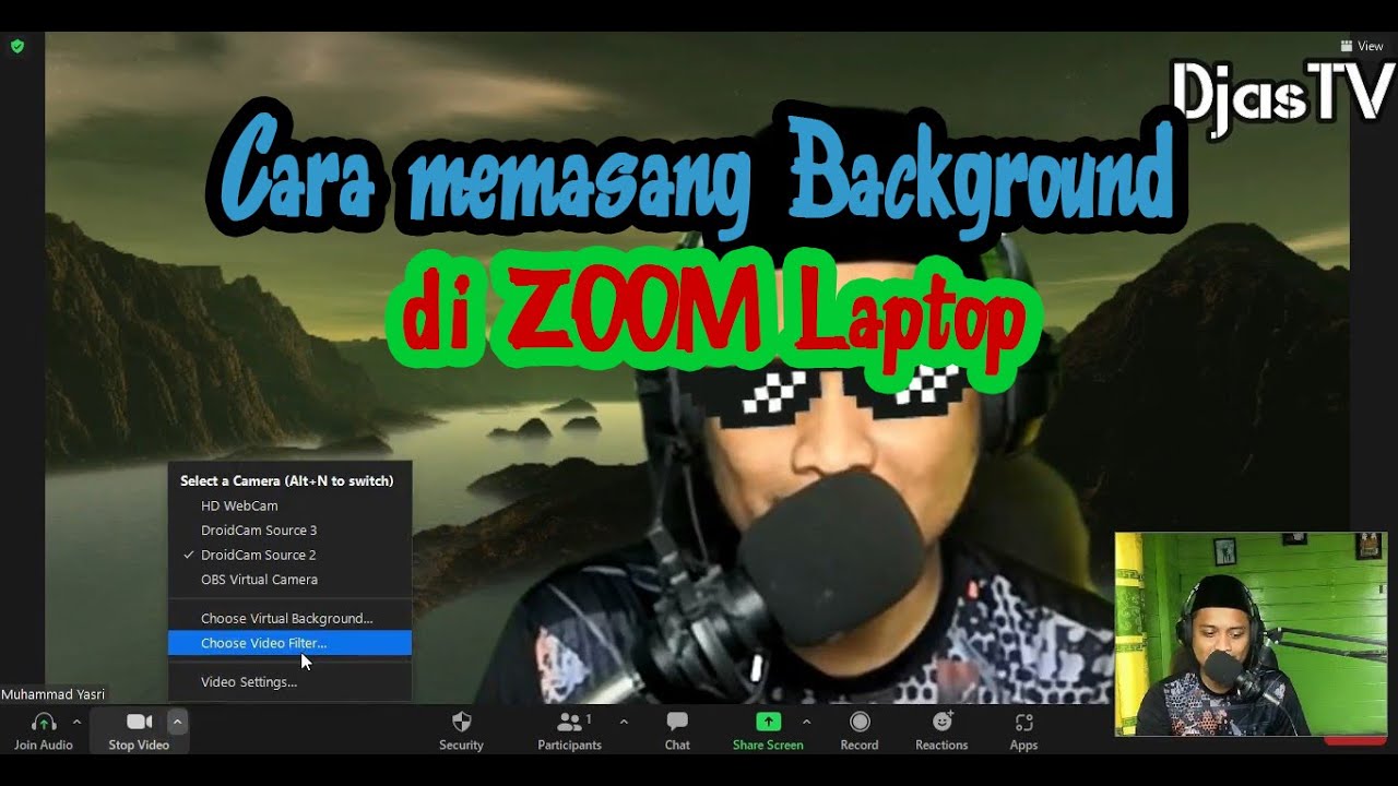 Cara memasang background di Zoom Pada Laptop Windows - YouTube