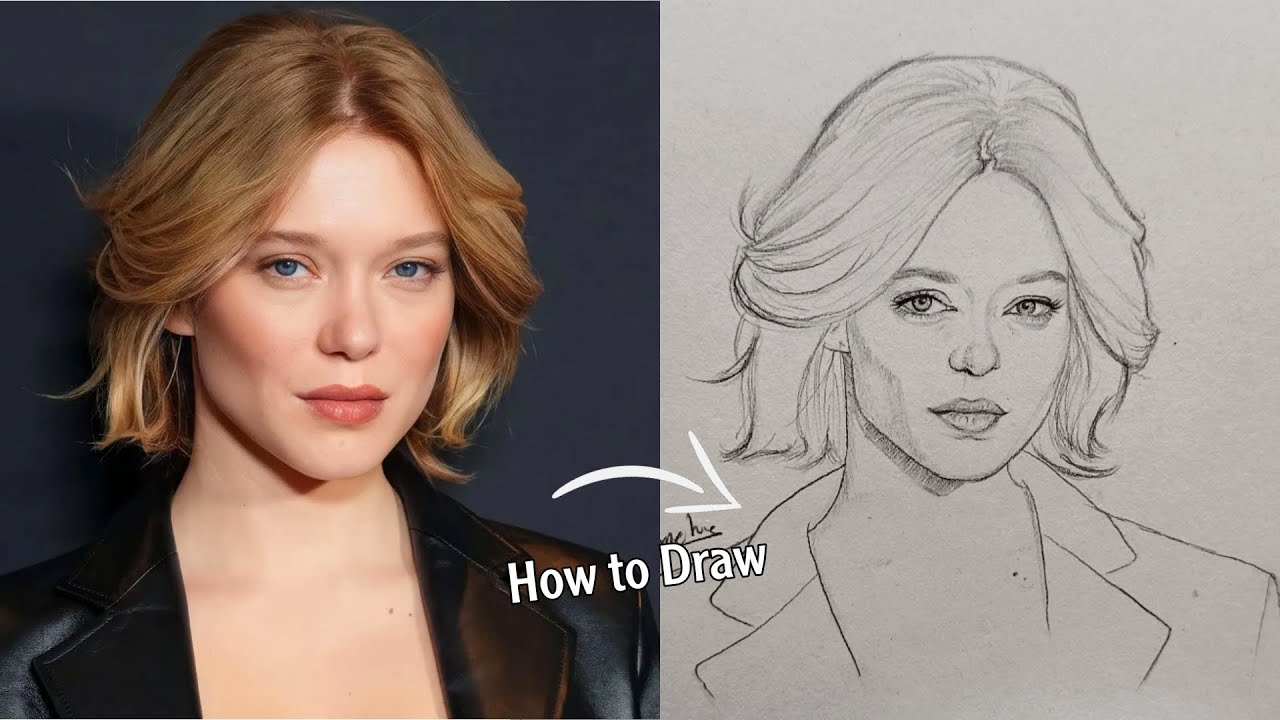 A Better way to Practice Drawing using Loomis Method/ Lea Seydoux - YouTube