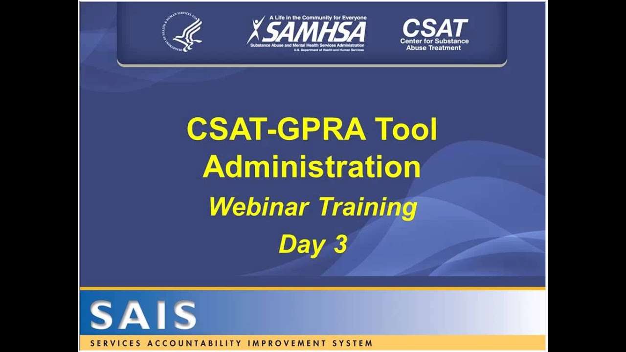 GPRA Tool Administration Training 3 - YouTube