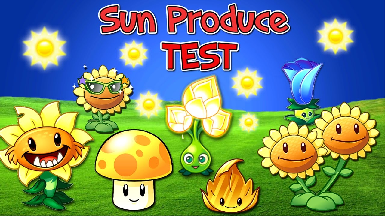 Plants vs. Zombies 2 Sun Produce TEST (Plantas Contra Zombies 2) - YouTube