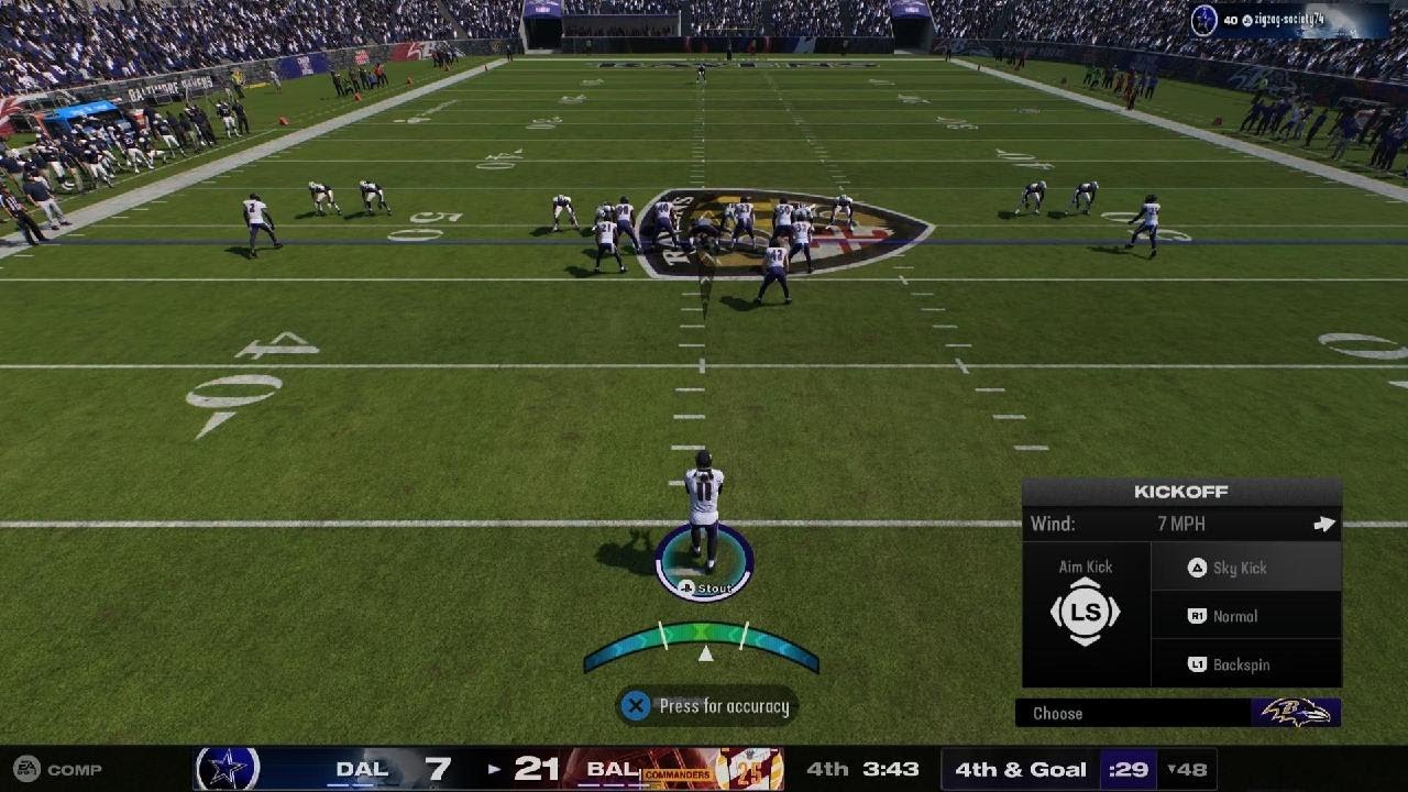 Backspin Punt for TD - YouTube
