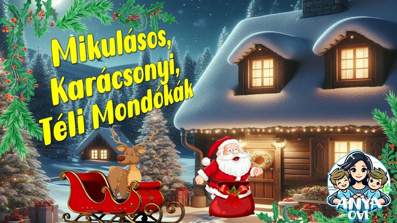 Mikulásos, Karácsonyi, Téli mondókák 🎅#mondóka #gyerekeknek # ...