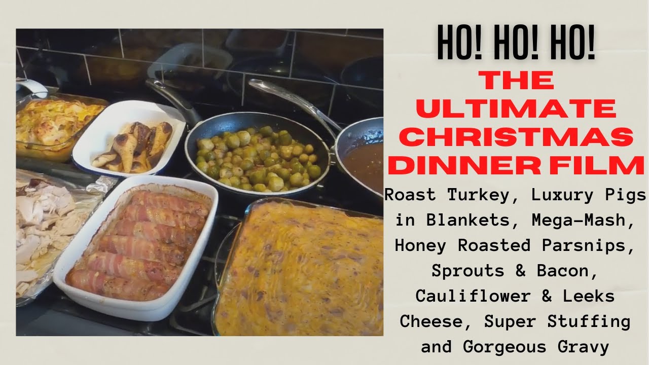 The Ultimate British Christmas Dinner! Roast Turkey and a Range of ...