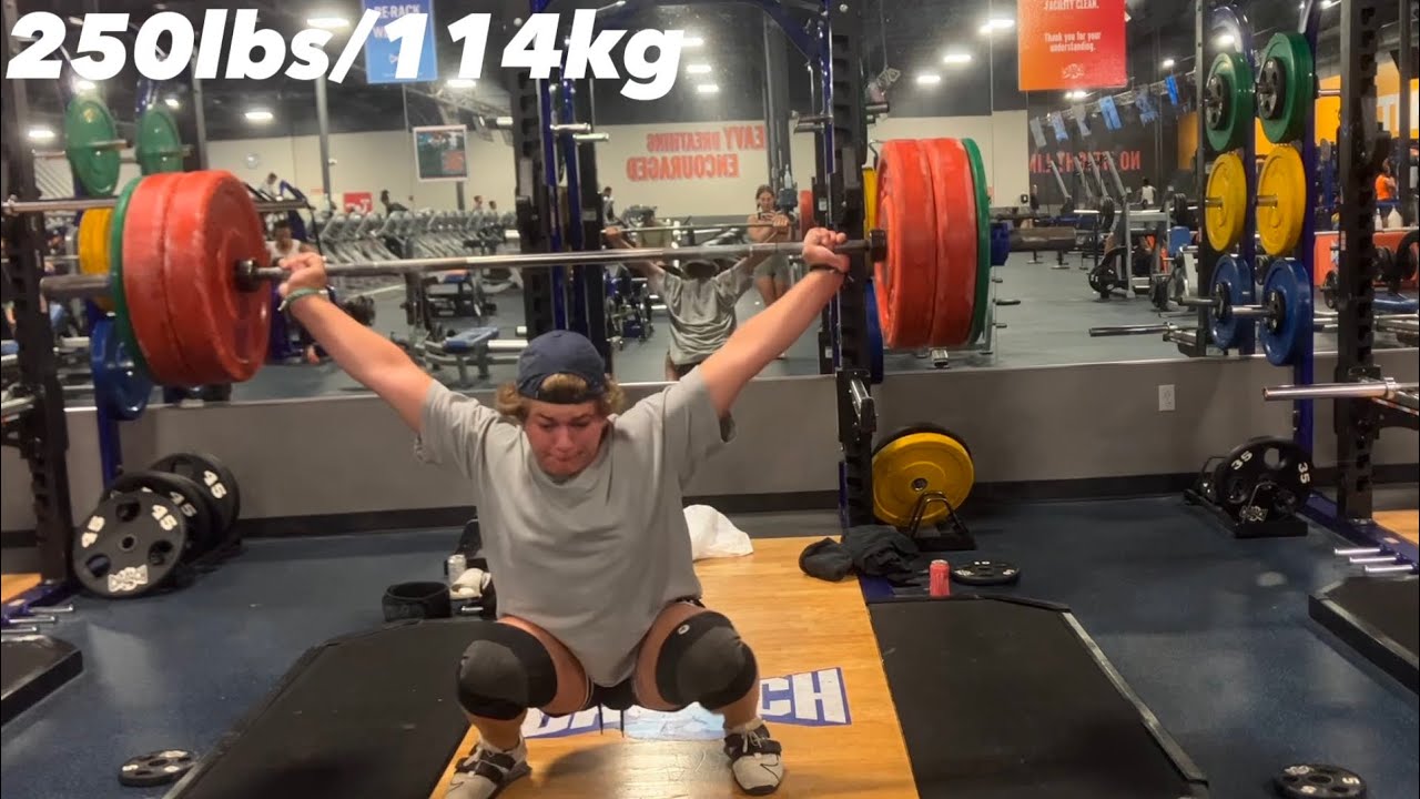 LAST MAXOUT AS AN 18 YEAR OLD|250LB/114KG SNATCH|320LB/145KG CLEAN ...