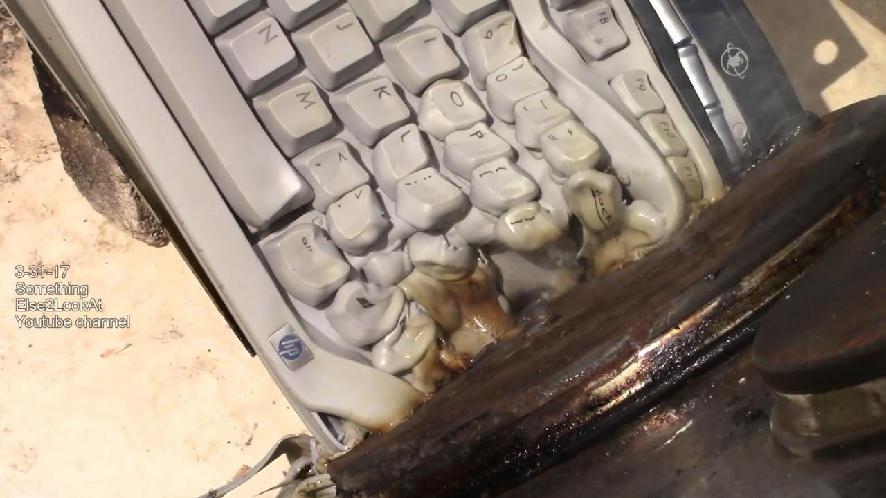 Electric cooktop melting computer keyboards pt 1 - YouTube