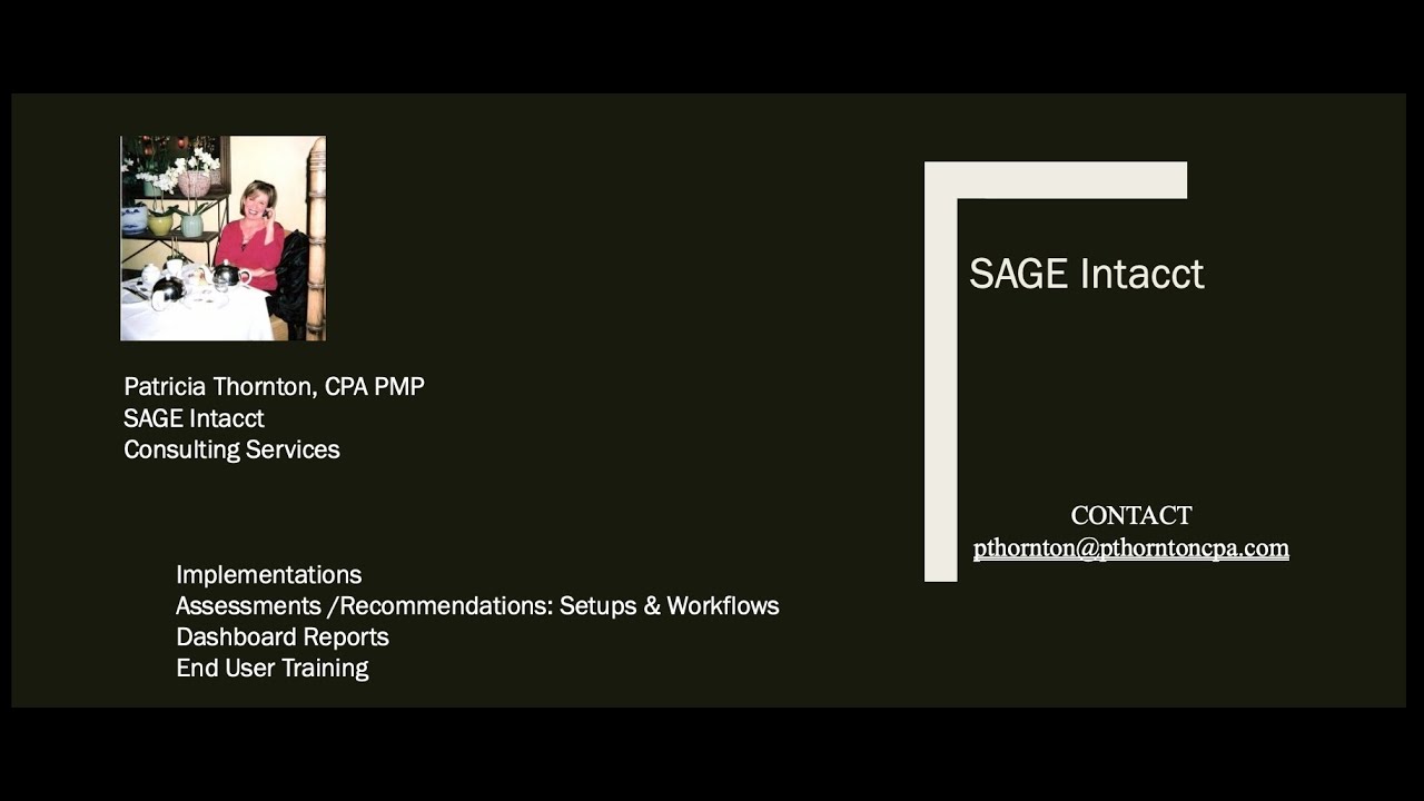 SAGE Intacct Financial Report NEW Training Tutorials SIMPLIFIED for ...