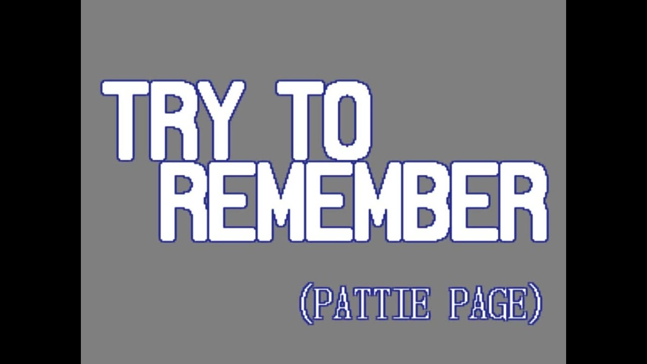 [KARAOKE] Try To Remember (Patti Page) (Vocal) - YouTube