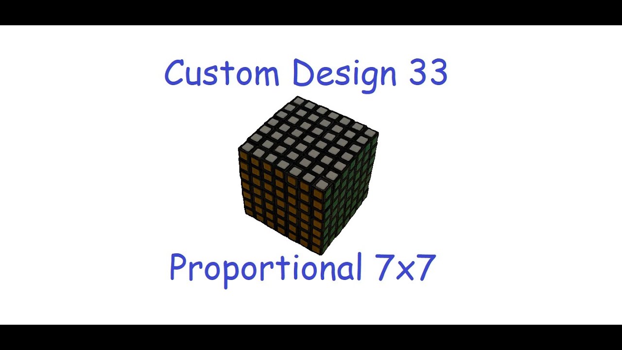 Custom Cube Design #33: Proportional 7x7 - YouTube