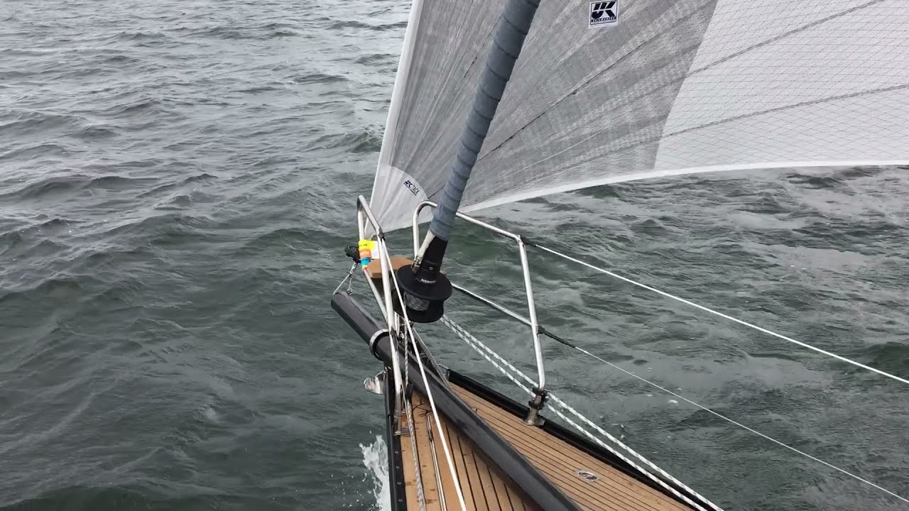 X-412 x-yachts code zero sailing carbon bowsprit X-412 - YouTube