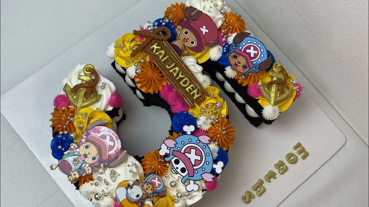 Chopper onepiece number 5 cake - YouTube