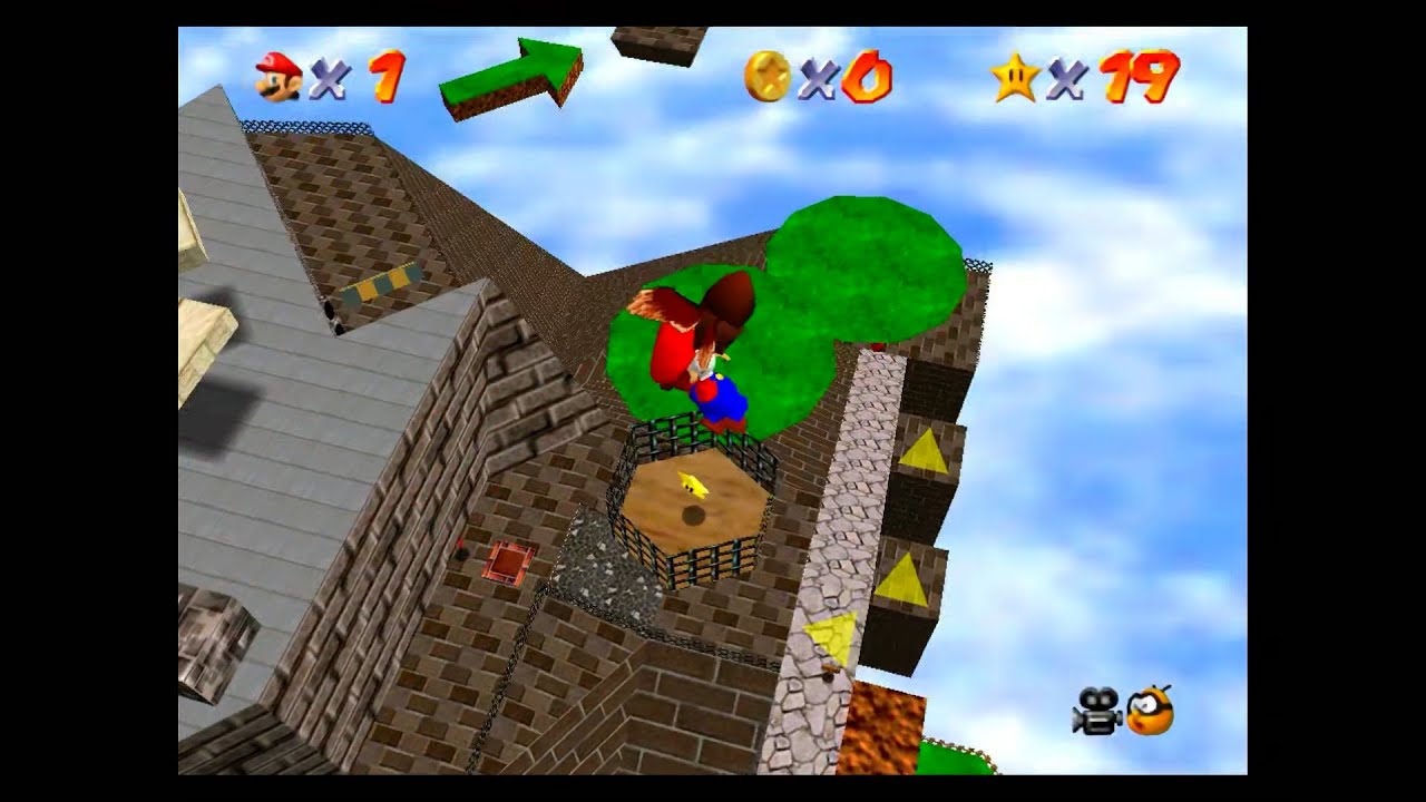 Super Mario 64 Playthrough: Star #20 - Fall Onto the Caged Island - YouTube