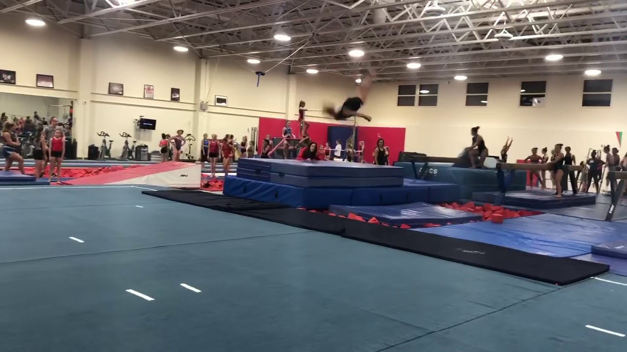 round-off back handspring double layout - YouTube