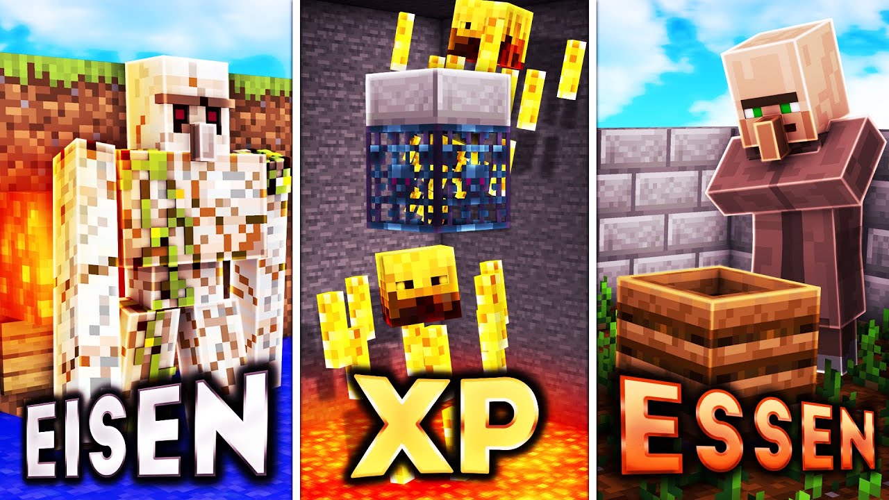 Ich TESTE die 5 BESTEN Minecraft Anfänger Farmen - YouTube