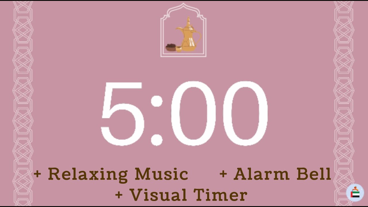 5 Minute Visual Timer - Relaxing Music - Classroom Timer | UAE ...