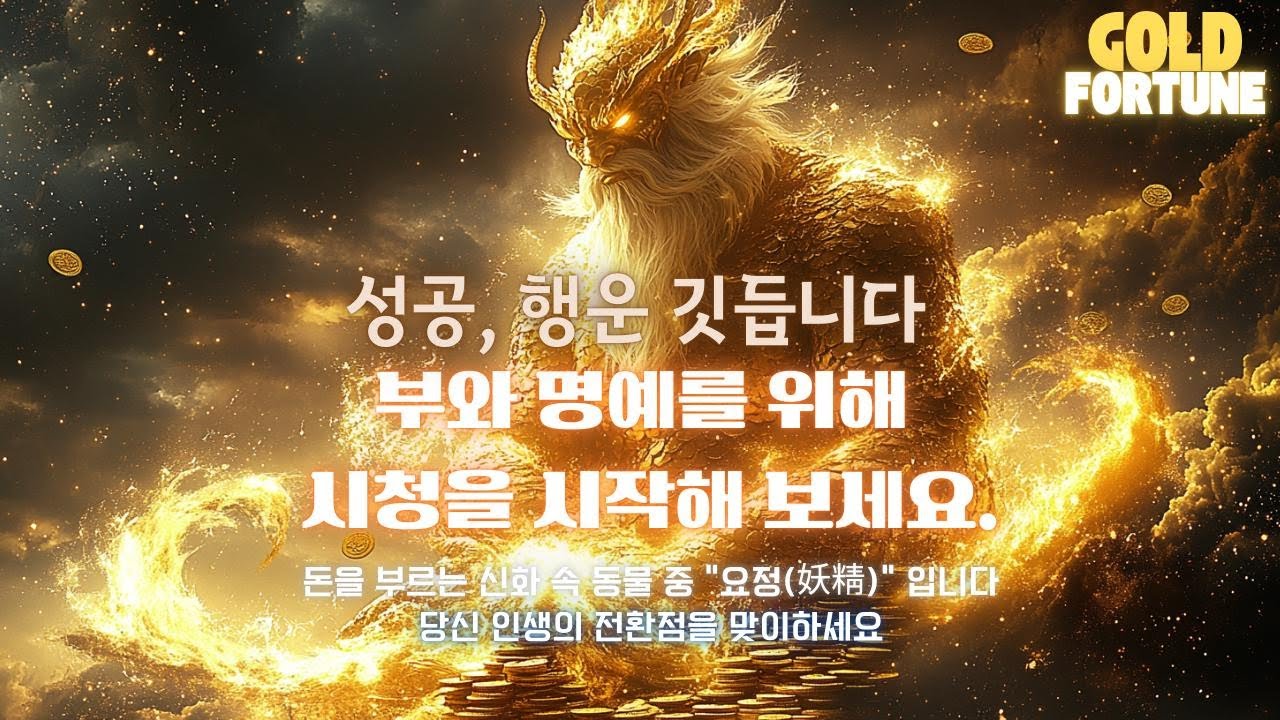 Gold fortune 돈, 재물운을 부르는 신화적 존재들의 부자 에너지! 황금 원숭이가 세상의 금화를 창조합니다. @Gold ...
