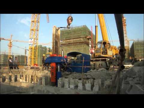 BEIYI Pile Extractor Sheet Pile Pulling Machine For H/I beam Sheet Pile ...