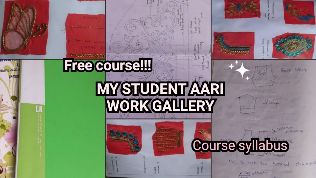 free aari class in tamil| aari work online course | STUDENT WORK ...