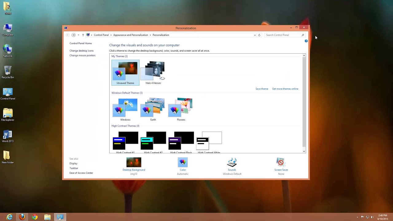Windows 8 Basics: Customize Desktop Background - YouTube