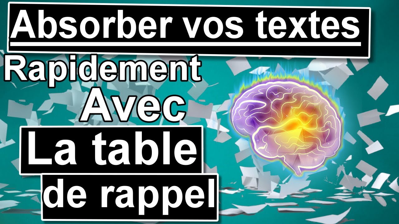 Table de rappel: mémoriser vos textes rapidement en vous amusant - YouTube