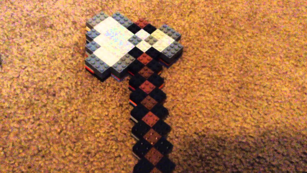 Lego Minecraft Iron Axe - YouTube