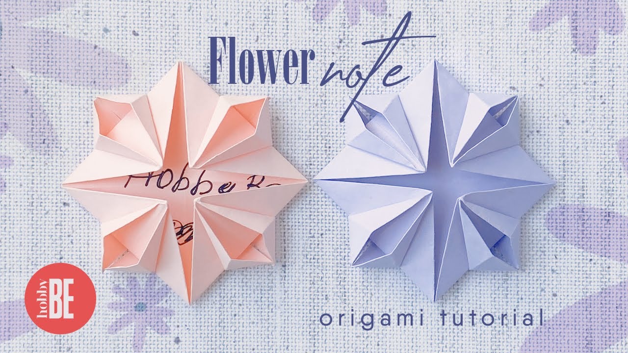Origami Note in Shape of Flower | How to Make Paper Decor | Easy ...