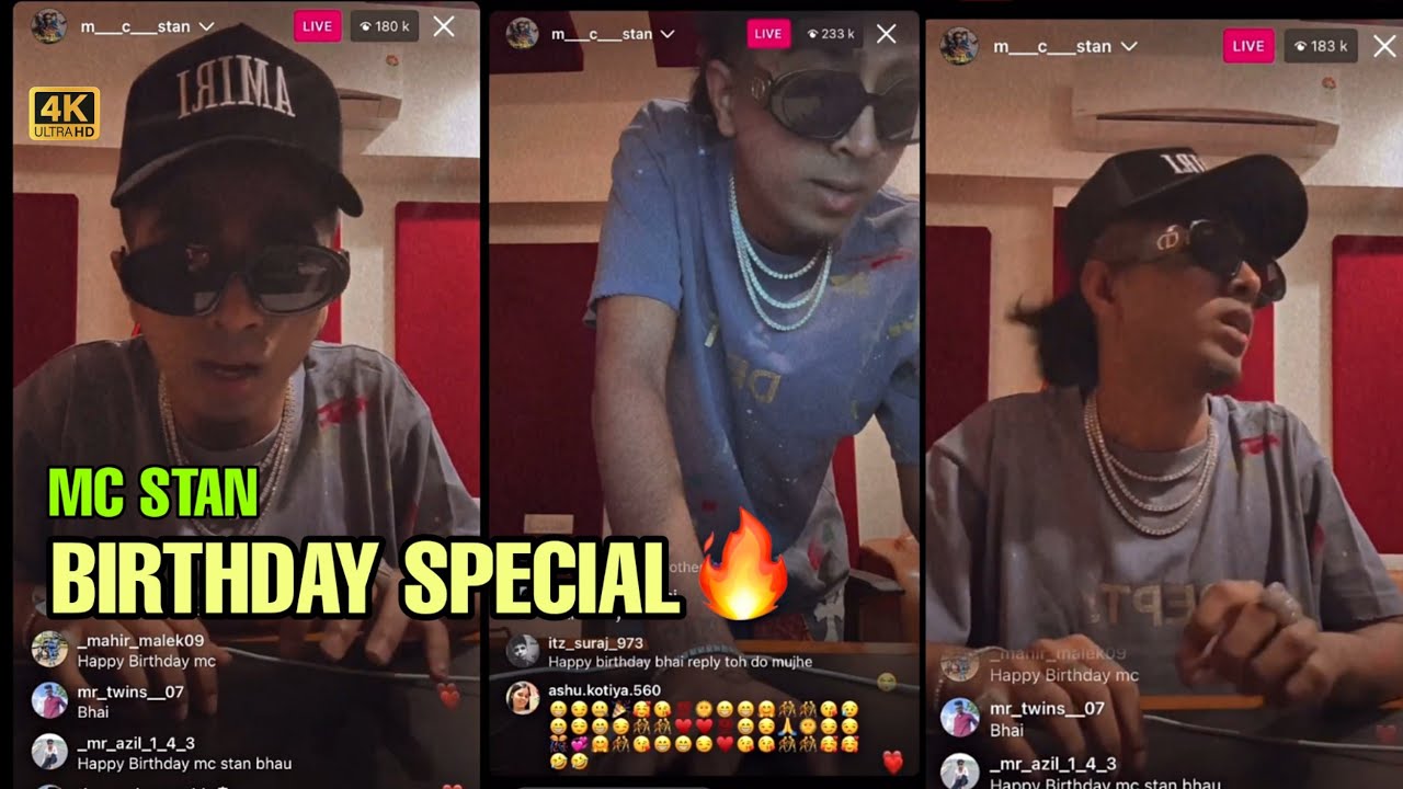 MC Stan Birthday live video // instagram live video recent #mcstan ...