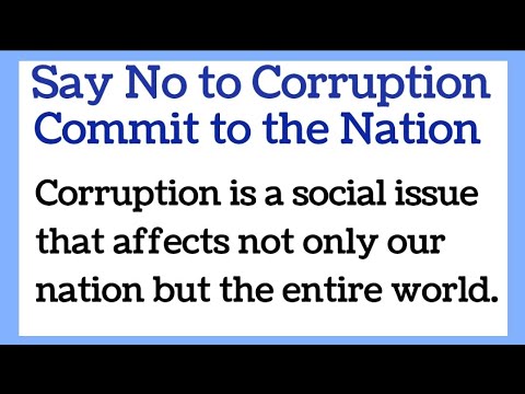 Say No to Corruption, Commit to the Nation Essay in English by Smile ...