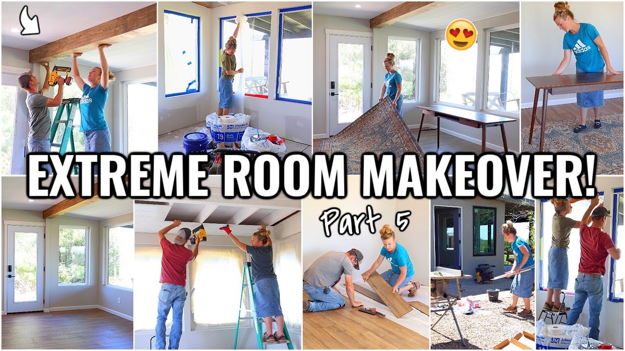 COMPLETE ROOM MAKEOVER!!😍 EXTREME OFFICE TRANSFORMATION Part 5 | OUR ...
