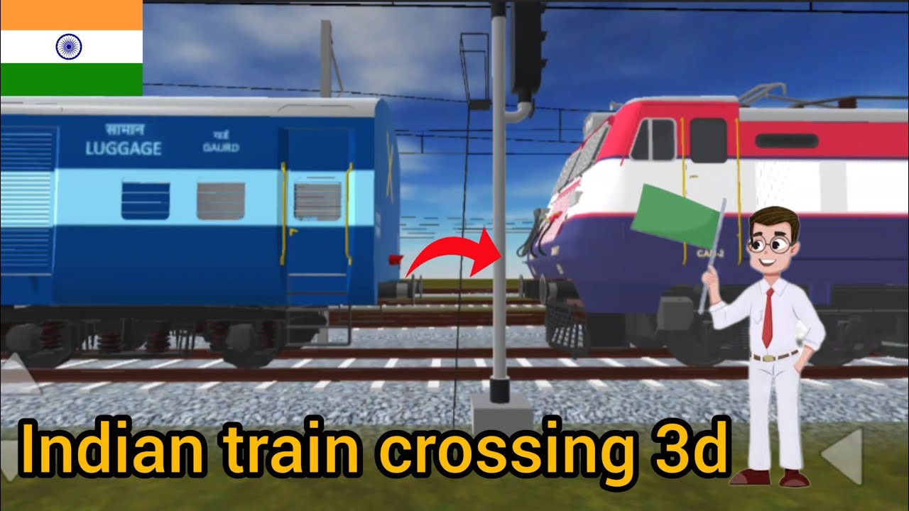 RAILWAY JUNCTION TO RAILWAY STATION || INDIAN TRAIN CROSSING 3D ...