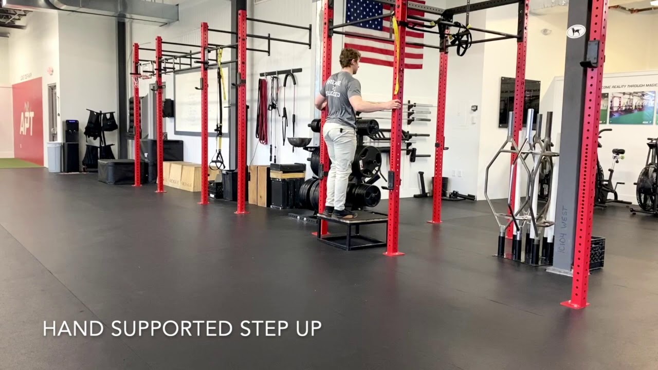 HAND SUPPORTED STEP UP - YouTube
