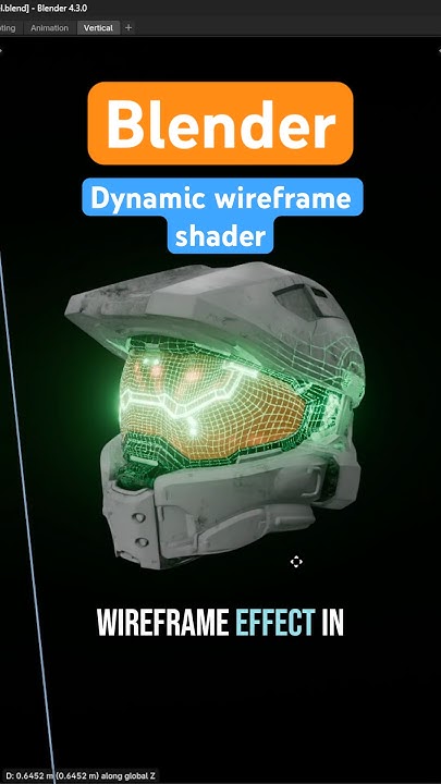 Blender Dynamic & Animatable Wireframe Shader #blendertutorial #blender3d #blendermaterials ...