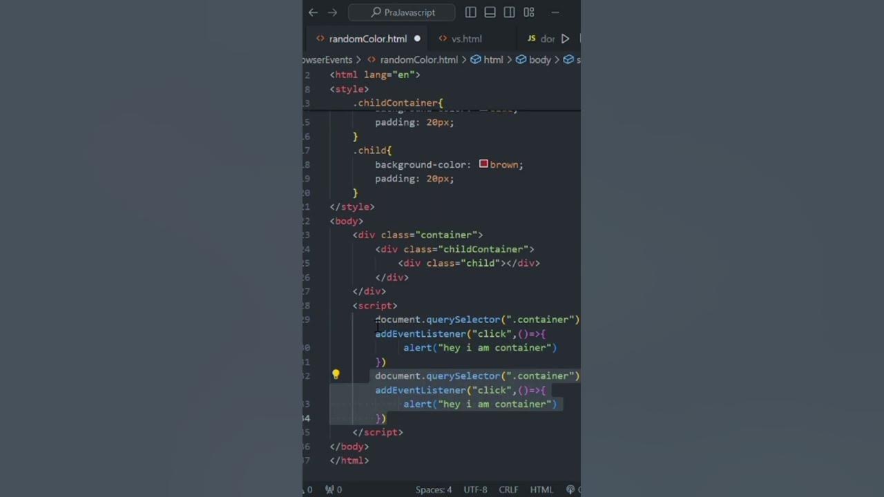 Event Bubbling And Stop Propogation In Js Coding Html Filter Foreach Js Javascript Css