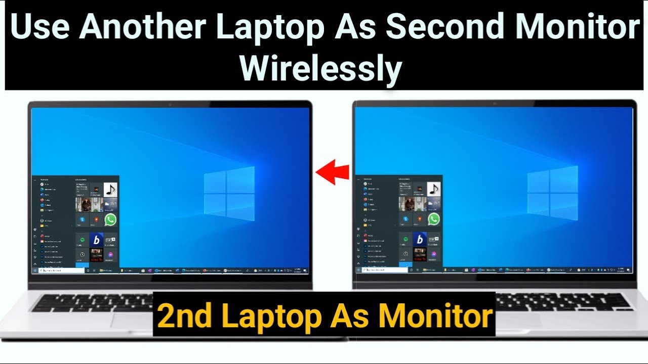 How to use another laptop as a second monitor wirelessly | Use laptop ...