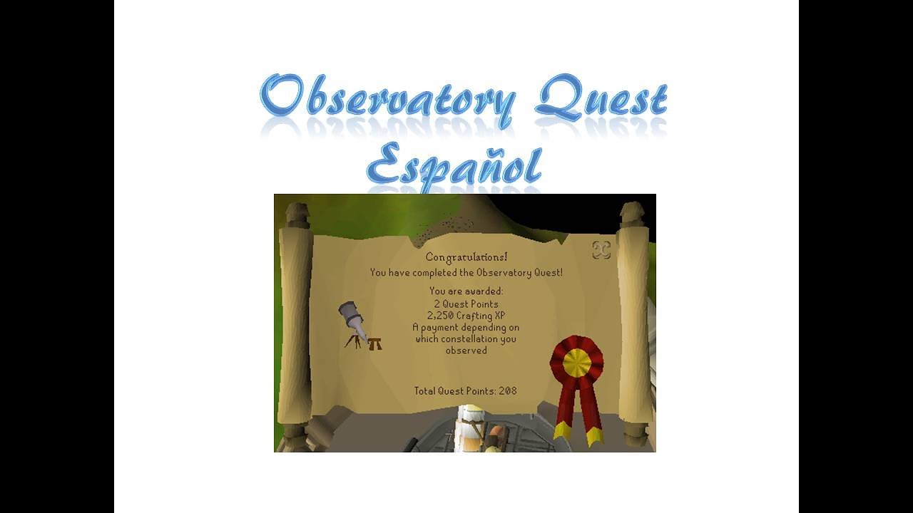 Observatory Quest OSRS Español - YouTube