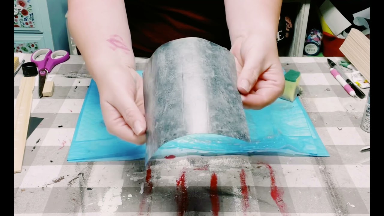 Recreating a $45 Farmhouse Tissue Box Holder with Dollar Tree items ...