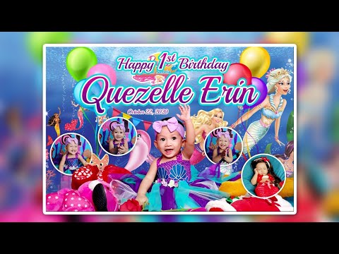 HOW TO DESIGN 1ST BIRTHDAY TARPAULIN ( MERMAID THEME) USING PHOTOSHOP ...