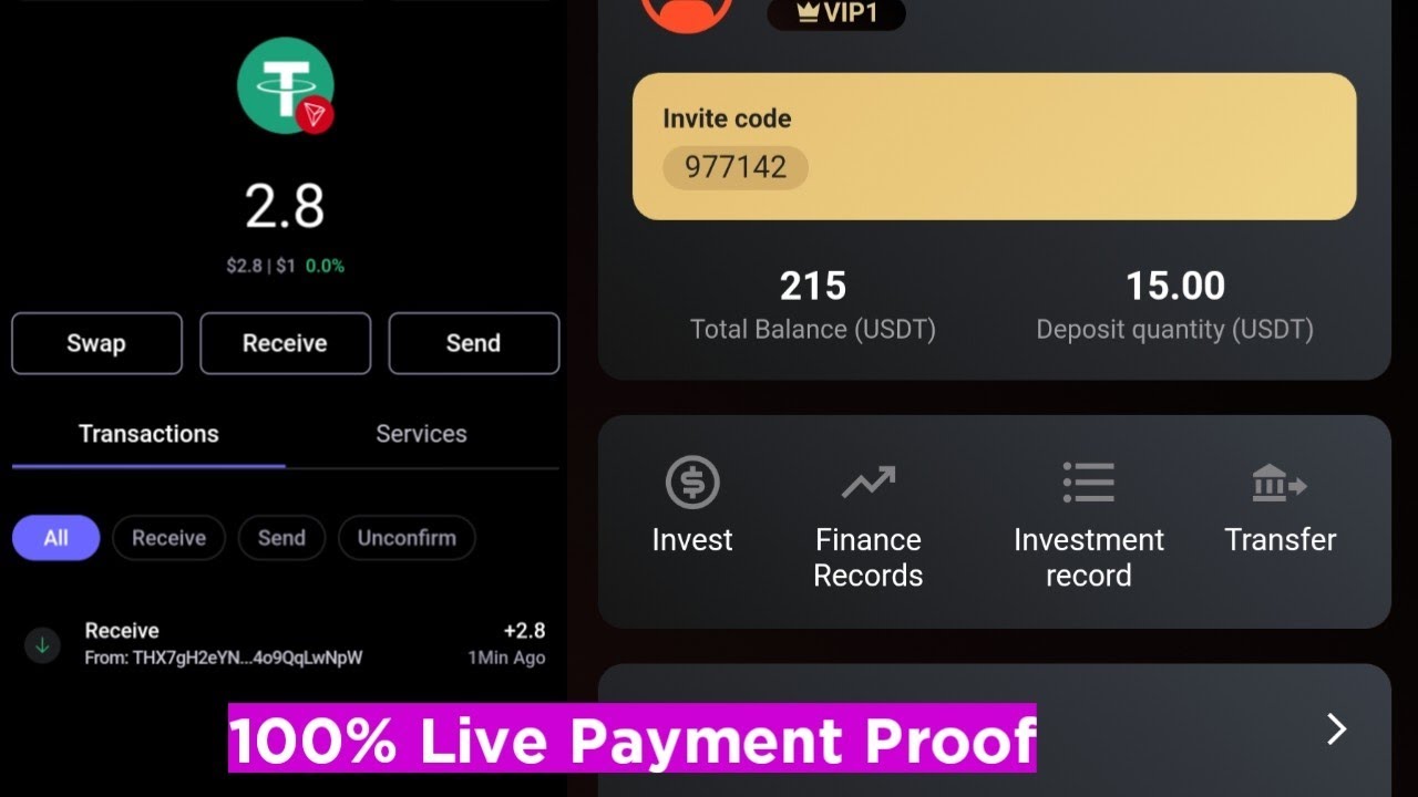 USDT Easy income Way | Amazon66 Live Withdraw | Trx Earn Way | Usdt ...