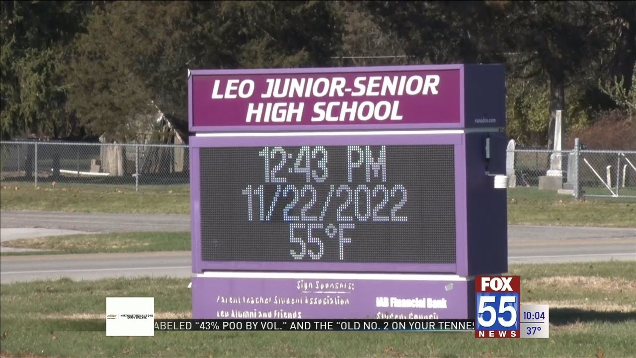 Leo Junior-Senior High School classrooms without heat - YouTube
