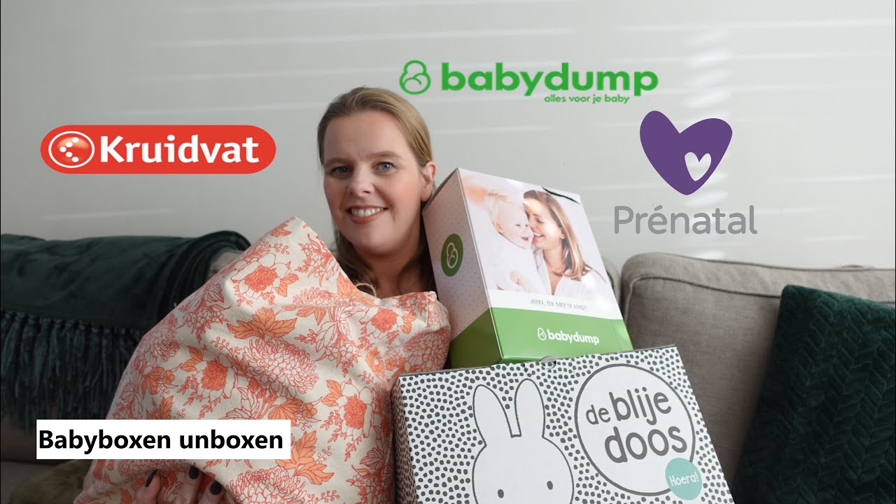 Babyboxen unboxen. Prenetal blije doos, babydump en kruidvat - YouTube