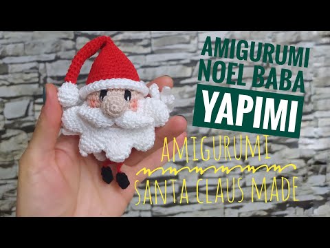 AMİGURUMİ NOEL BABA ANAHTARLIK VEYA SÜS YAPIMI 🎅 /2.Bölüm / DIY (english subtitle)