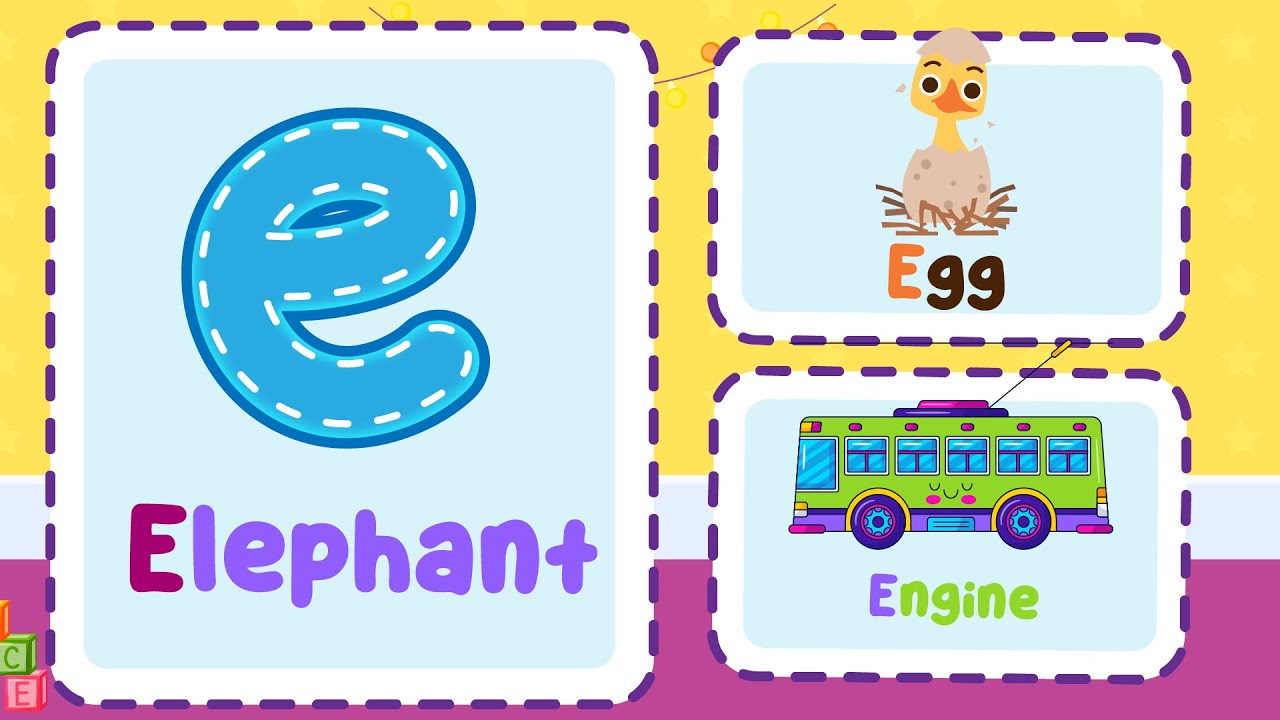 "Letter Small e Song for Kids 🎵 | Fun ABC Phonics & Learning Video ...
