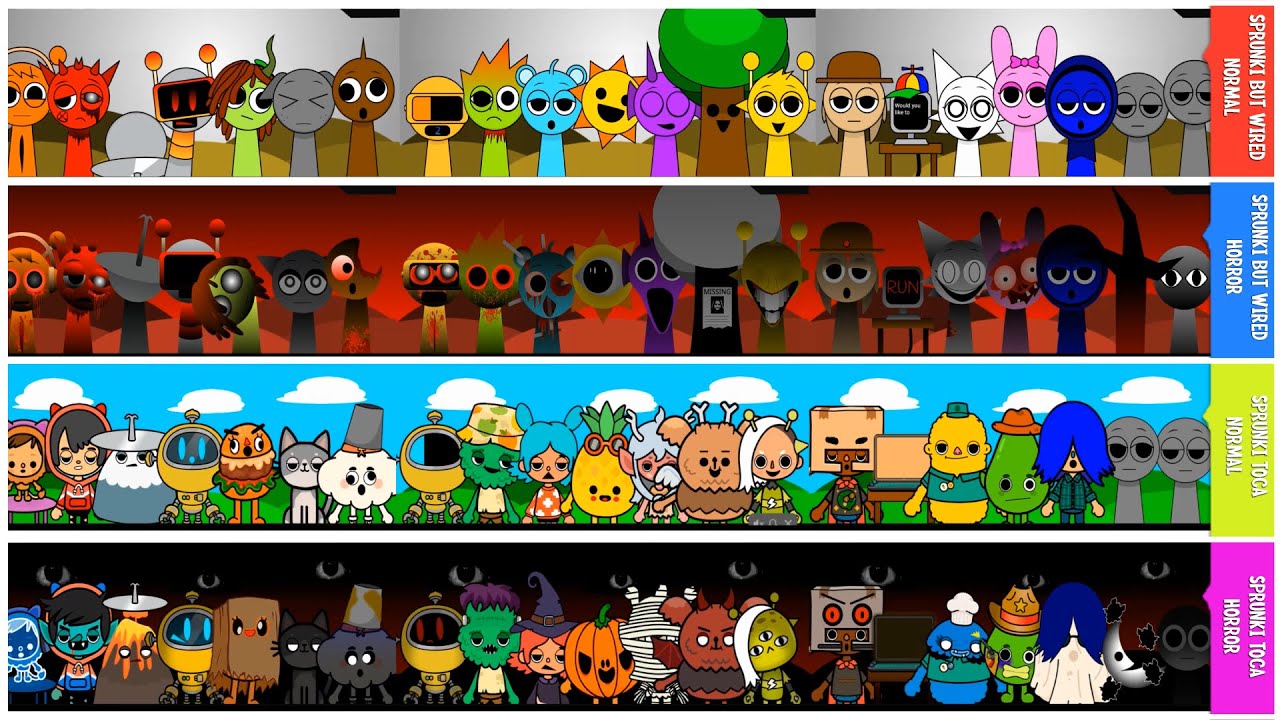 Mix All Character Together😱- Incredibox Sprunki Wired VS Sprunki Toca ...
